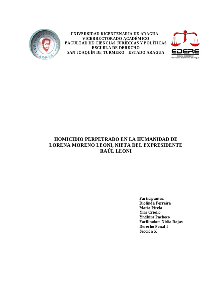 Caso Lorena Leoni | PDF | Crimen y violencia | Thriller y crimen