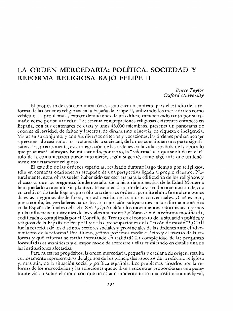 La Orden Mercedaria PDF | PDF | España | Cataluña