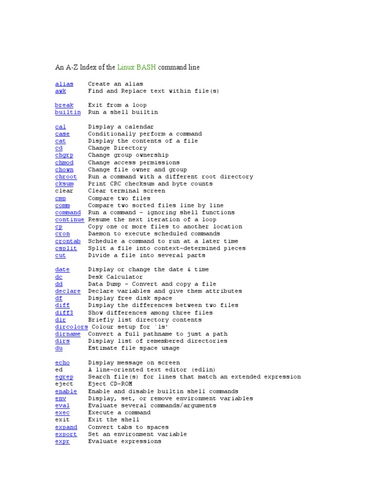 Linux Bash Commands | PDF | Command Line Interface | Unix Software