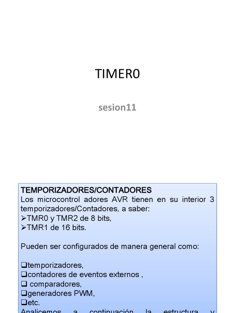 Timer0 PDF | PDF | Poco | Electrónica