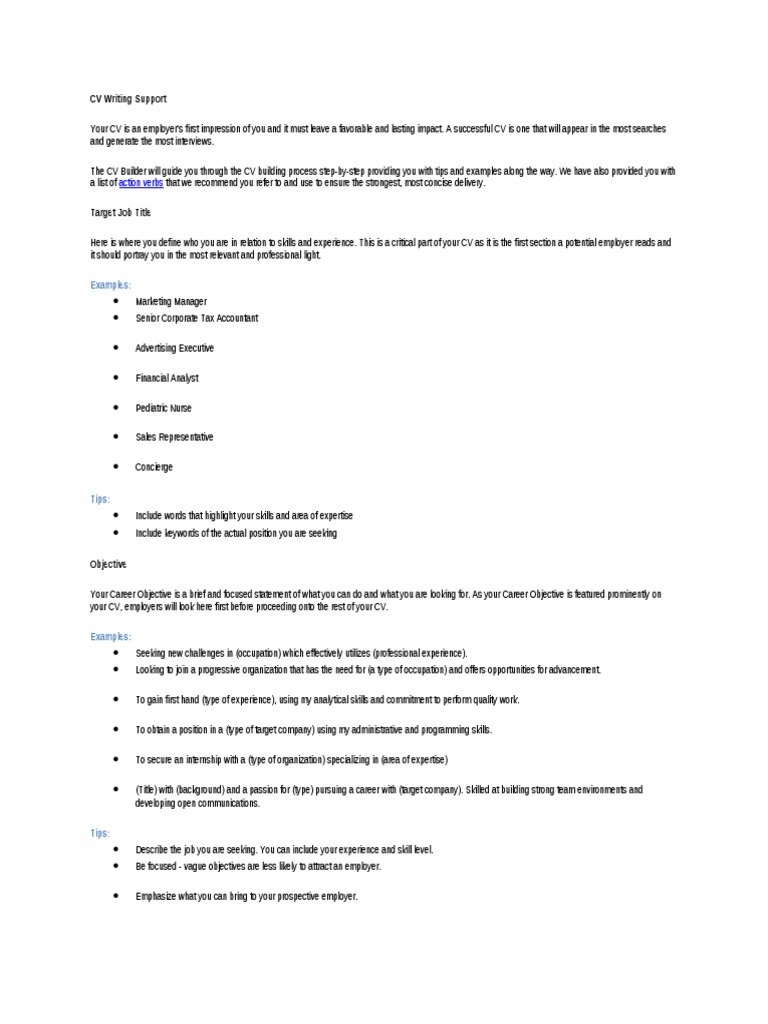 CV Writing Support - Yes | Download Free PDF | Internship | Job Hunting