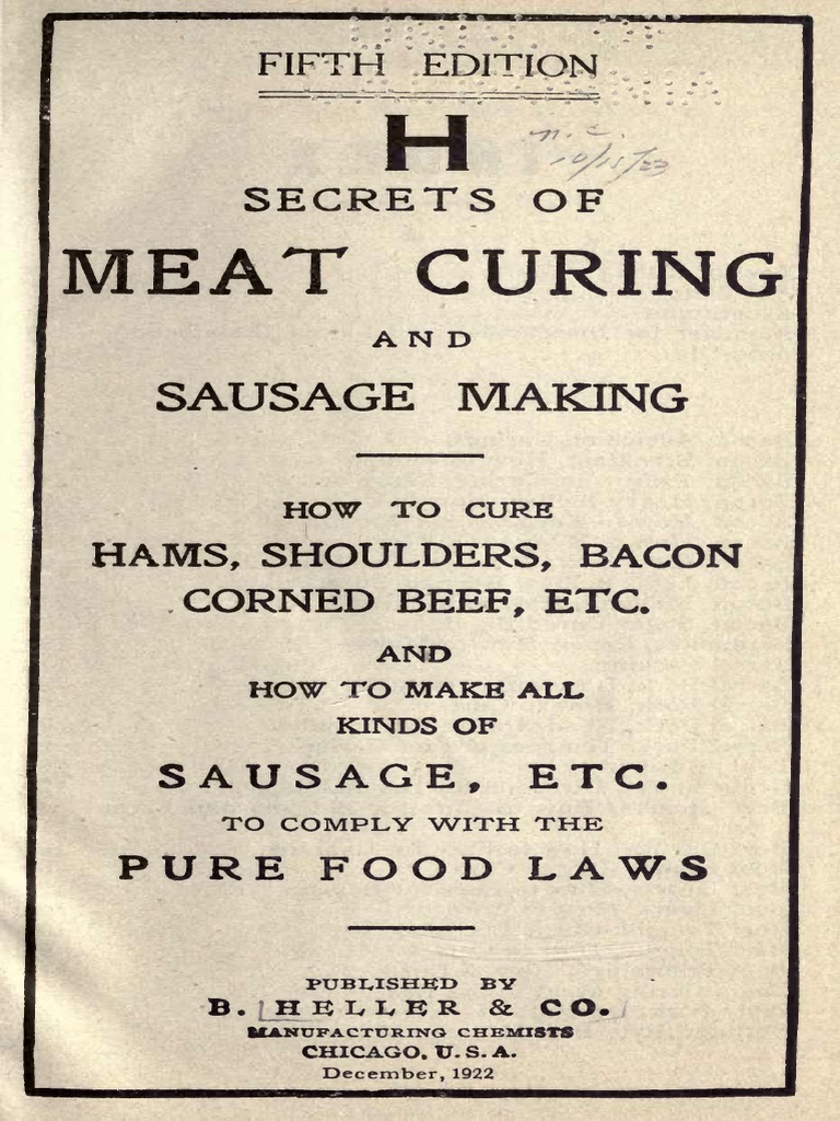 Secrets of Meat Curing | PDF | Curing (Food Preservation) | Sausage