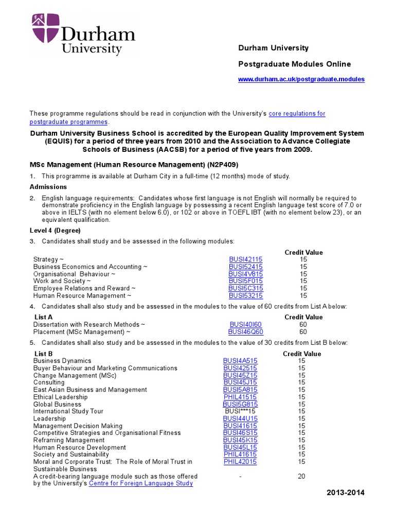 Durham University Postgraduate Modules Online: Admissions | PDF ...