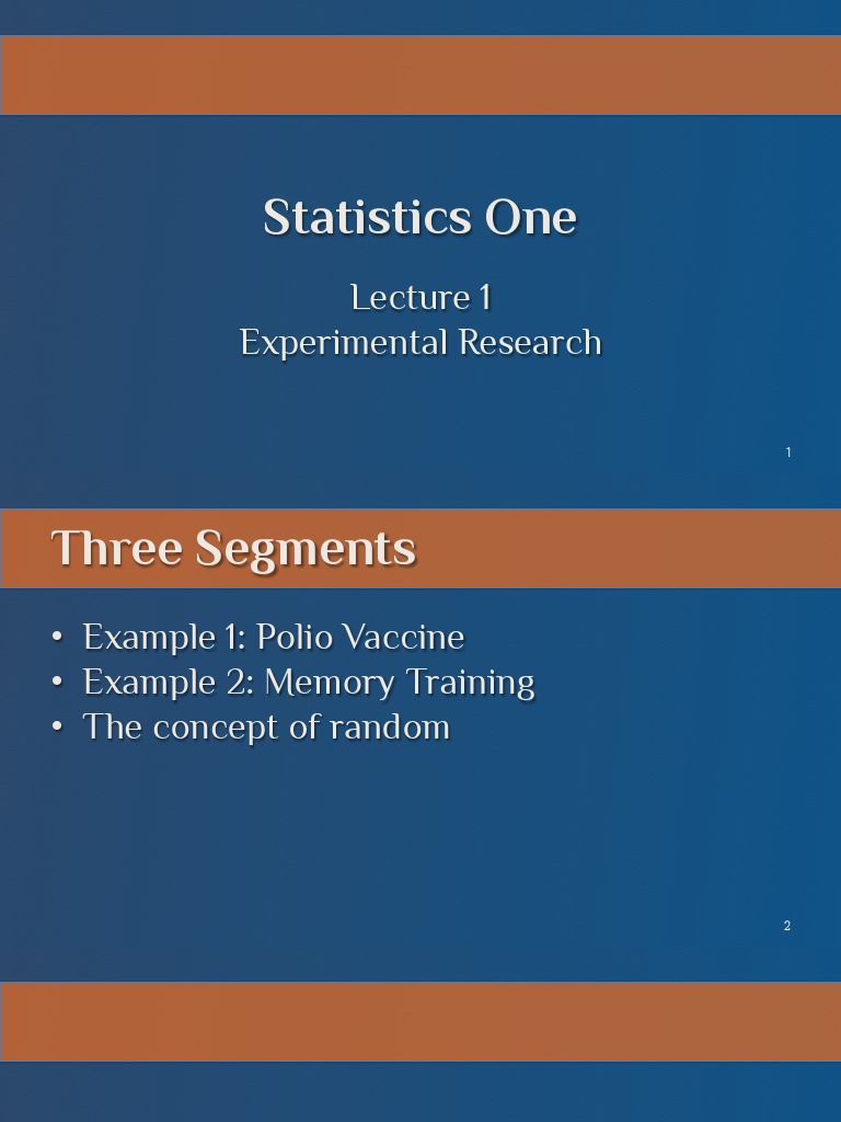 Lecture 1 - Experimental Research | PDF