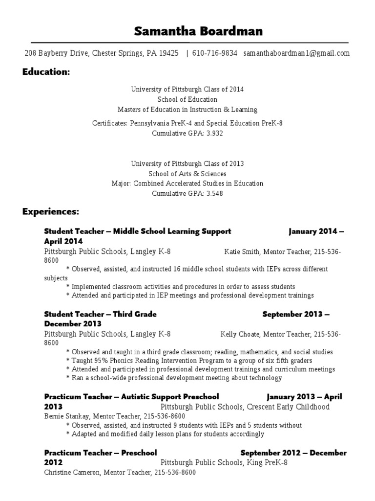 Resume - Final | PDF | Cooking, Food & Wine | Computers