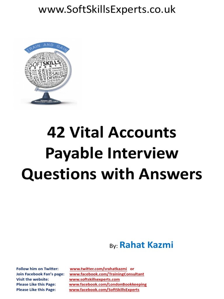 Accounts Payable Interview Questions | PDF | Accounts Payable | Debits ...