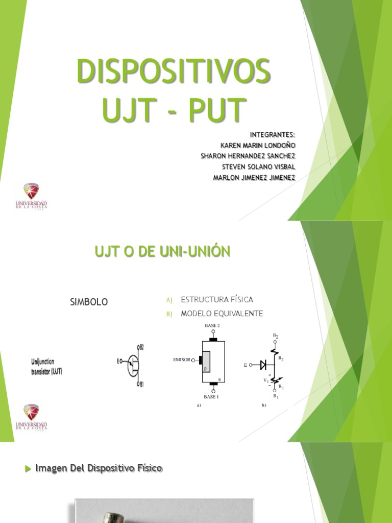 Dispositivo Ujt - Put | PDF | Transistor | Resistencia Eléctrica y Conductancia