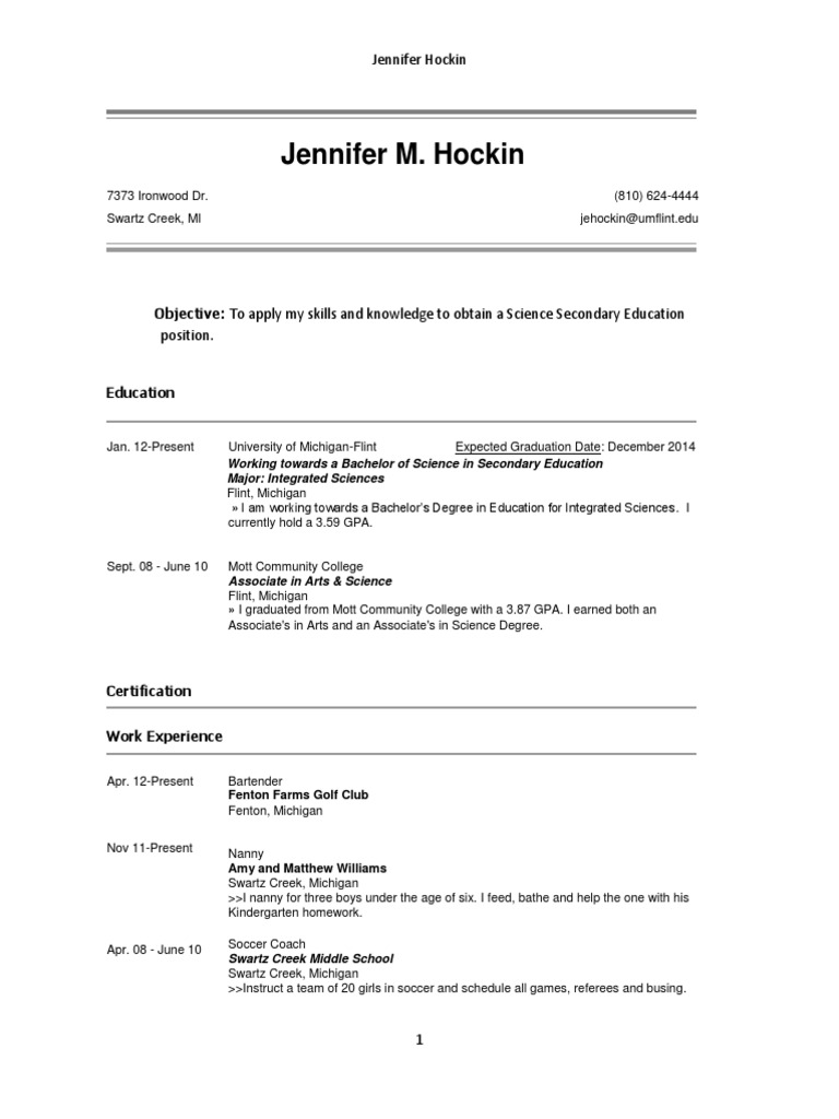 Jenny Resume | PDF | Career & Growth | Wellness