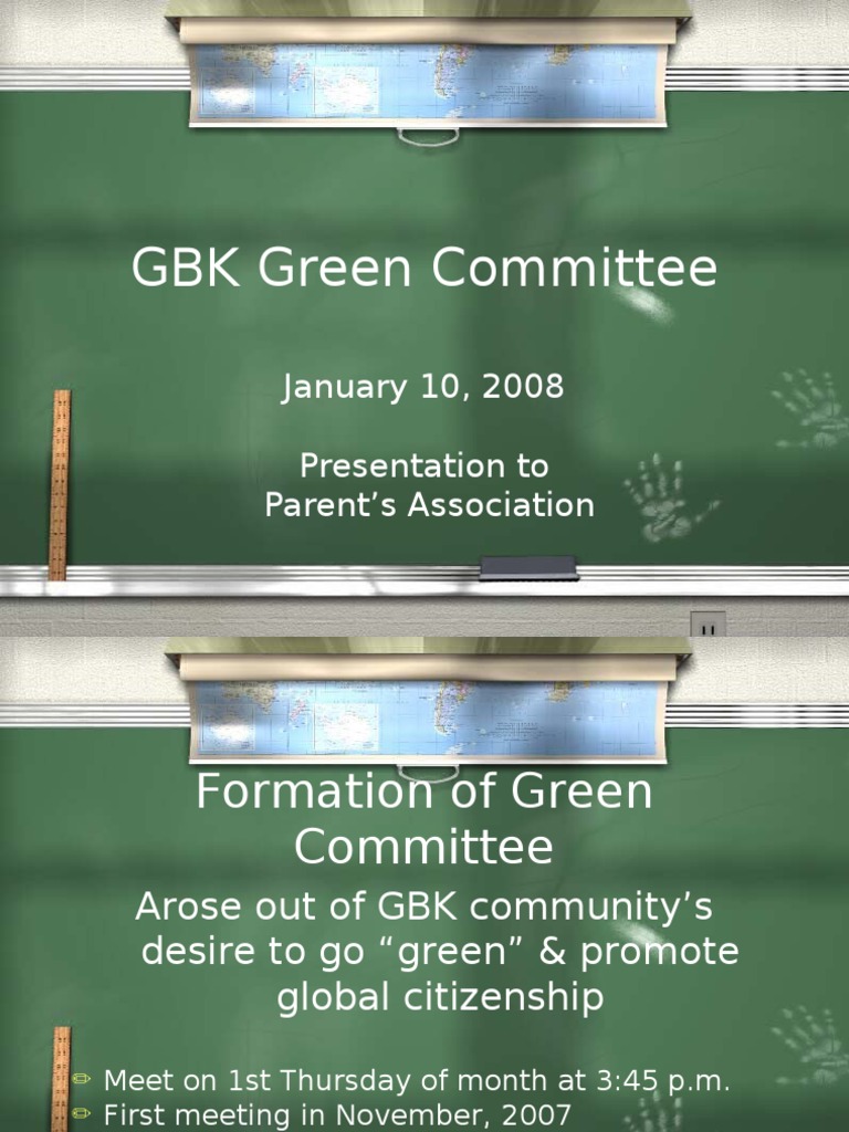 GBK Green Committee Sustainability Goals | PDF | Sustainable Business ...