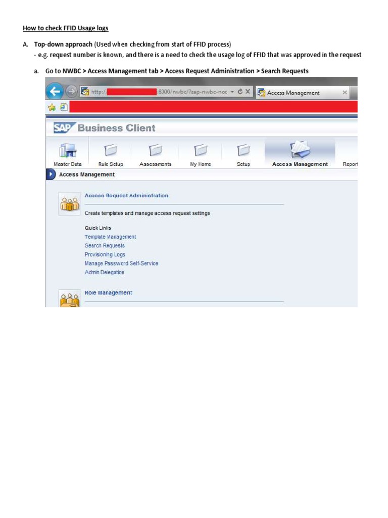 How To Check FFID Usage Logs | PDF | Top Down And Bottom Up Design ...
