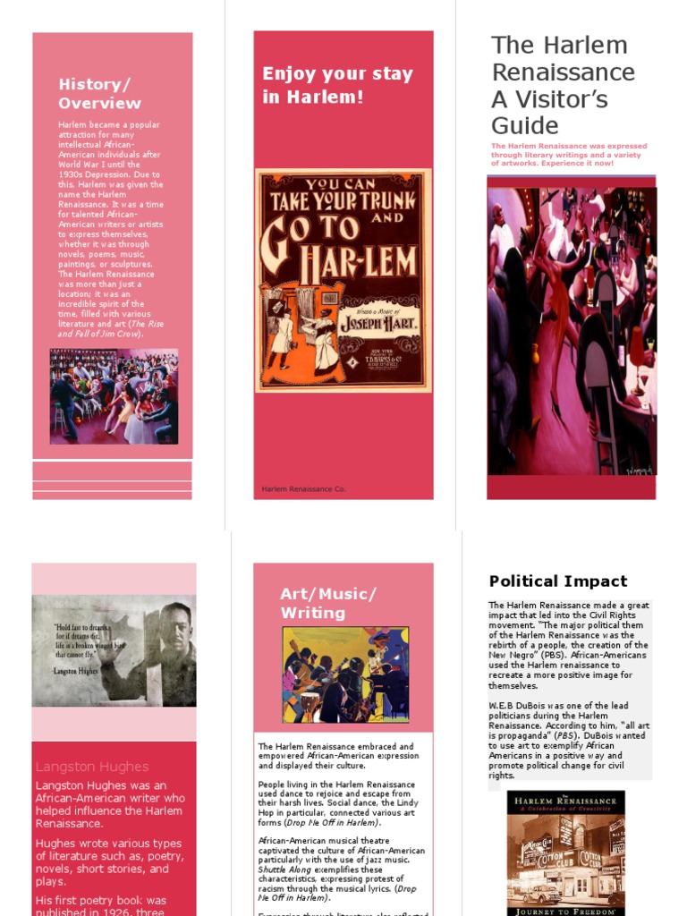 Harlem Renaissance Brochure | PDF | Harlem Renaissance | Harlem