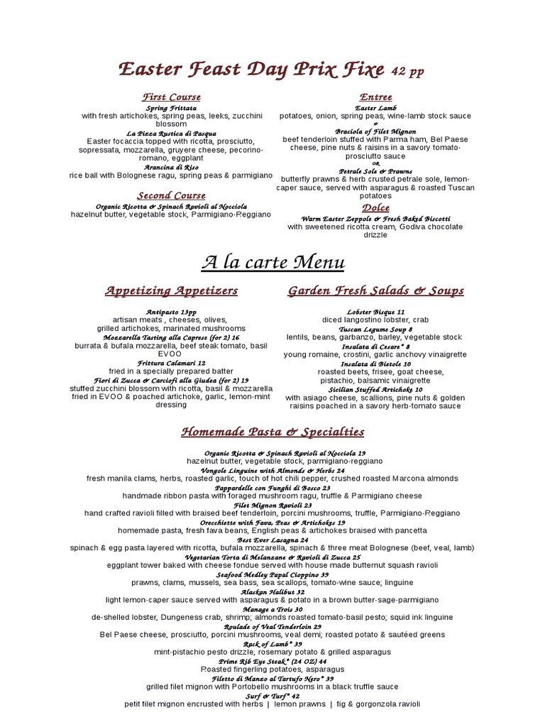 Easter Feast Day 2014 | PDF | Mediterranean Cuisine | Food And Drink