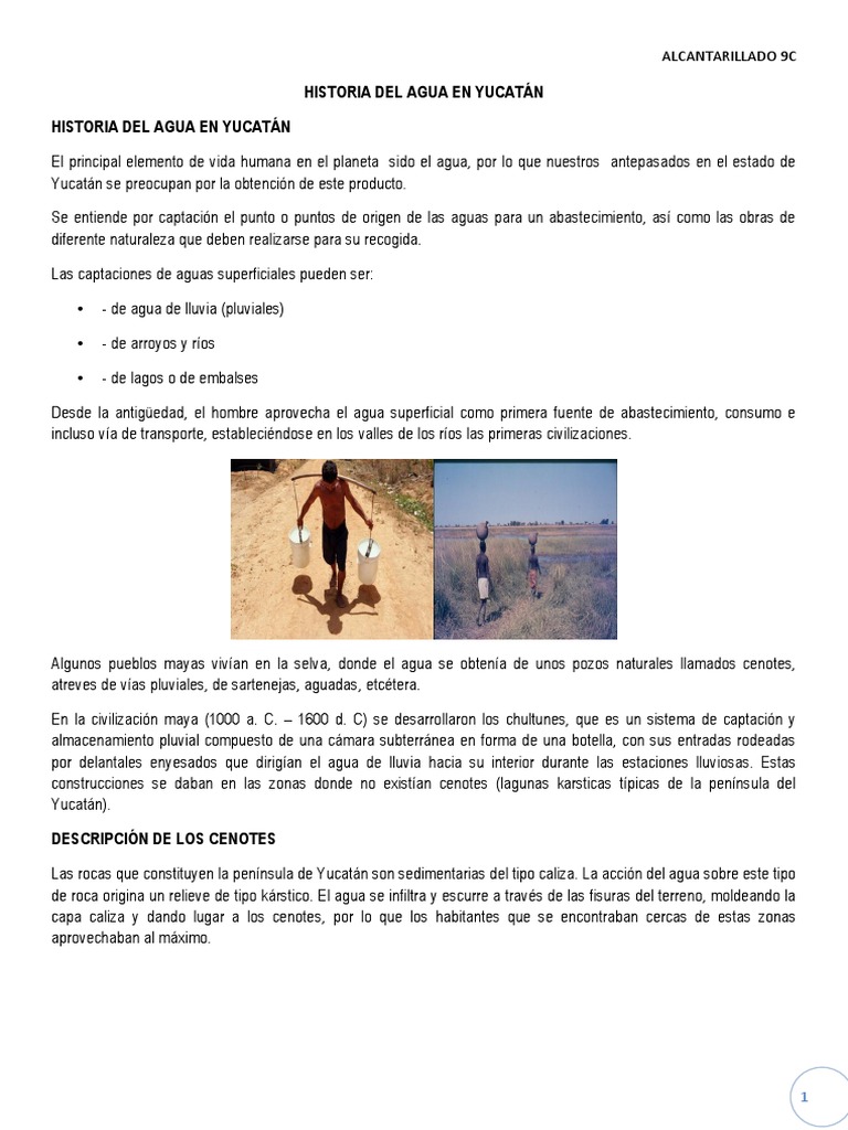 Historia Del Agua en Yucatan | PDF | Aguas residuales | Agua
