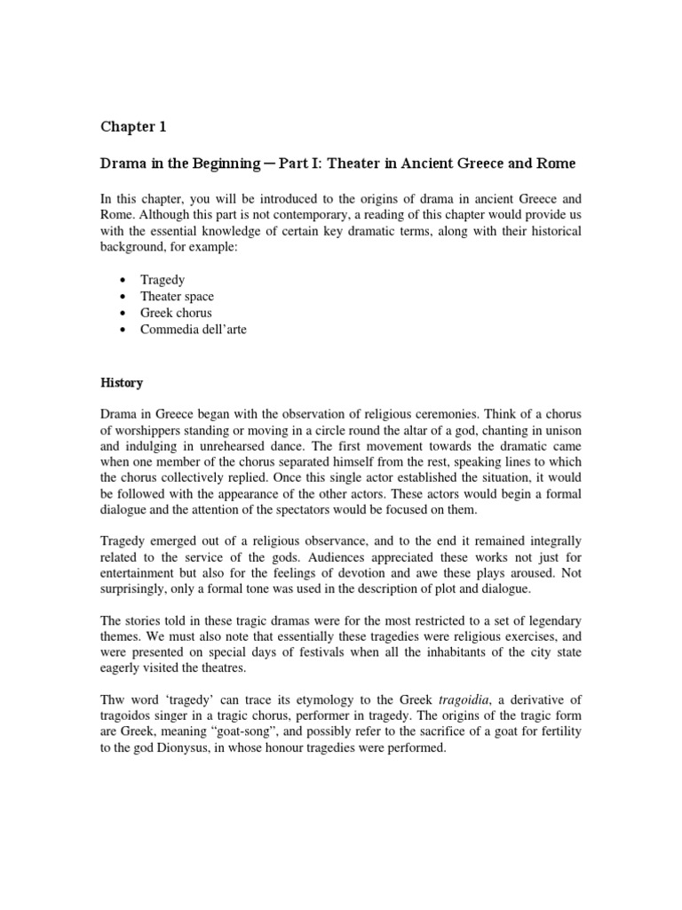 Origins of Drama in Ancient Greece | PDF | Tragedy | Poetics (Aristotle)