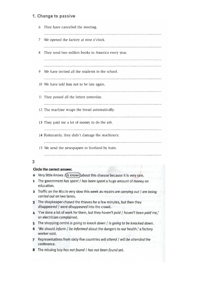 Change To Passive | PDF