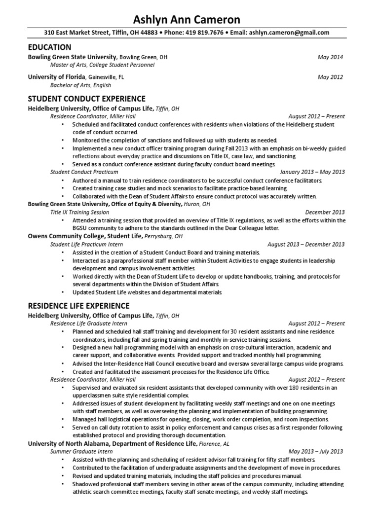 Ashlyn Ann Cameron Resume | PDF | Business