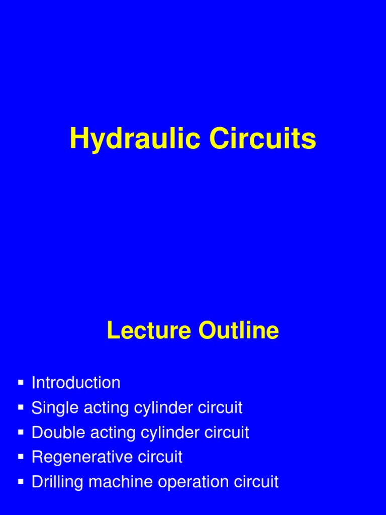 Hydraulic Circuits | PDF | Valve | Pump