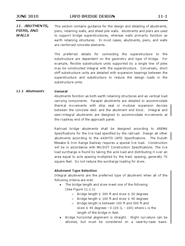 AASHTO Section 11 Manual PDF | PDF | Deep Foundation | Column