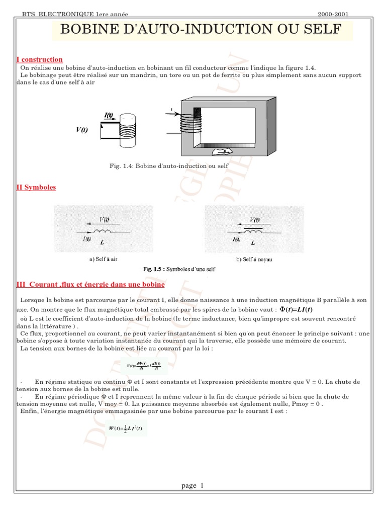 Ar Un: Bobine D'Auto-Induction Ou Self | PDF