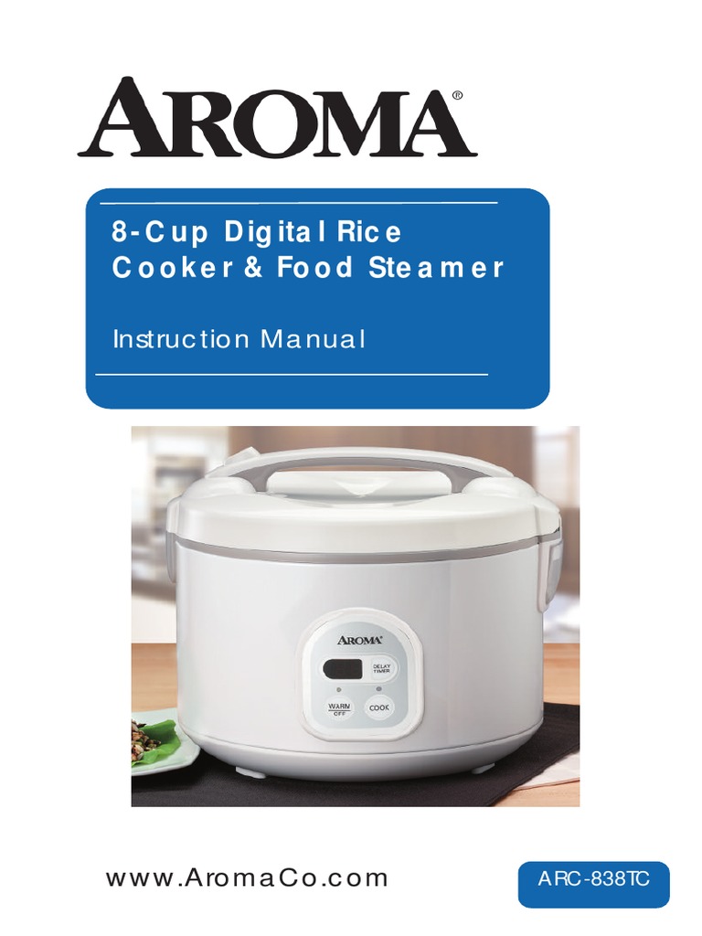 8-Cup Digital Rice Cooker Manual | PDF | Rice | Cooking