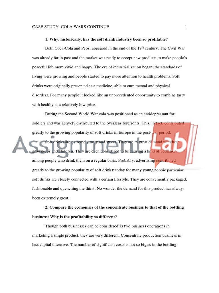 Cola Wars Continue | PDF | Soft Drink | Profit (Economics)