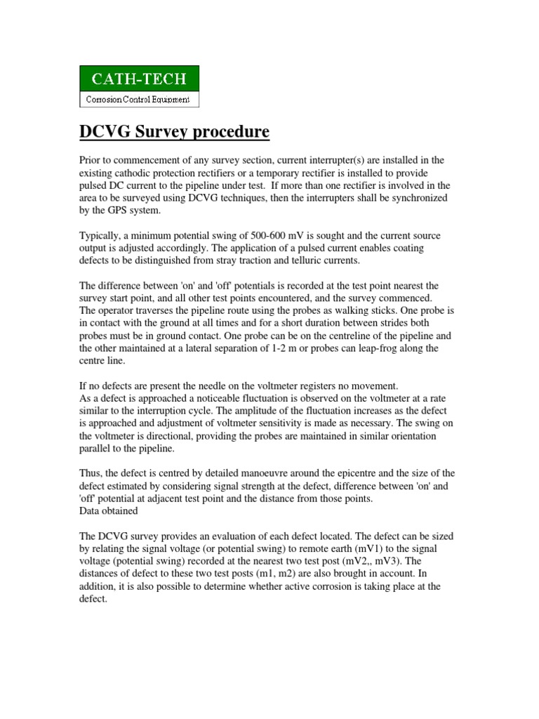 DCV G Procedure | PDF