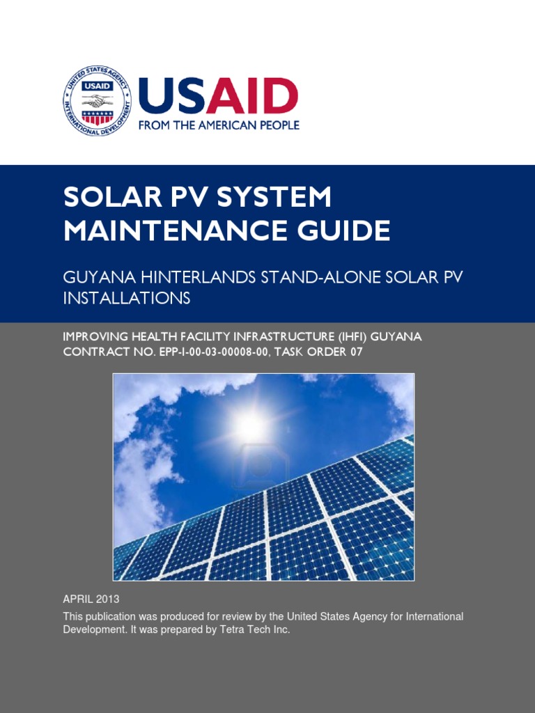 Preventative Maintenance Procedures for Stand-Alone Solar PV Systems in ...