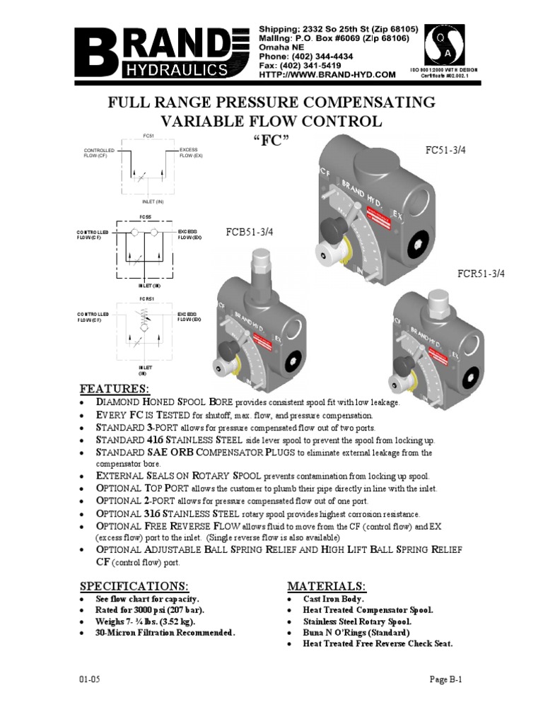 FC Revision D | PDF | Valve | Machines