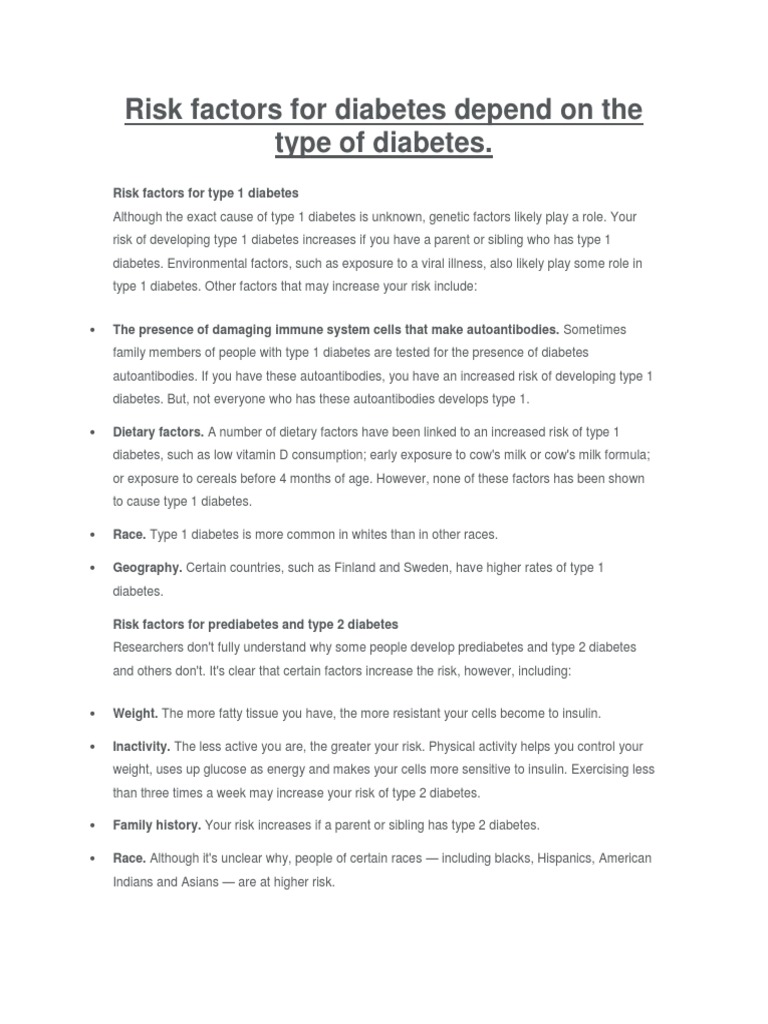 A Comprehensive Overview of Risk Factors for Diabetes and Gestational ...