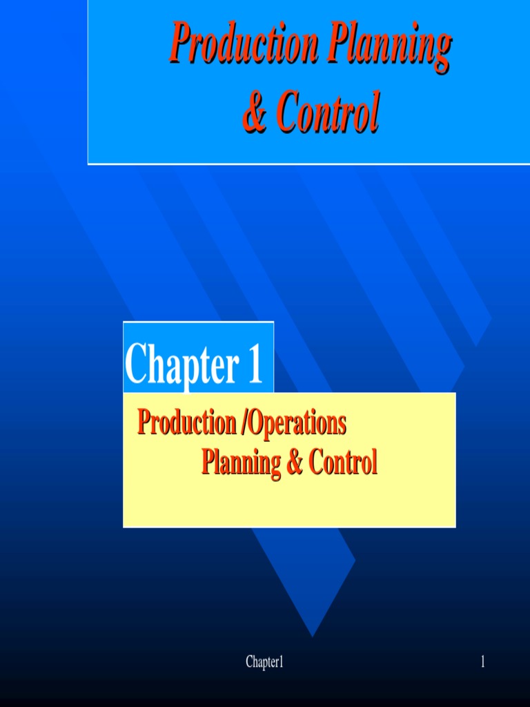 Production Planning & Control | PDF | Operations Management | Mass ...