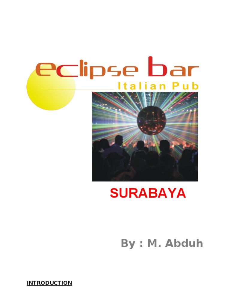 Eclipse Bar Concept | PDF | Foodservice | Drink