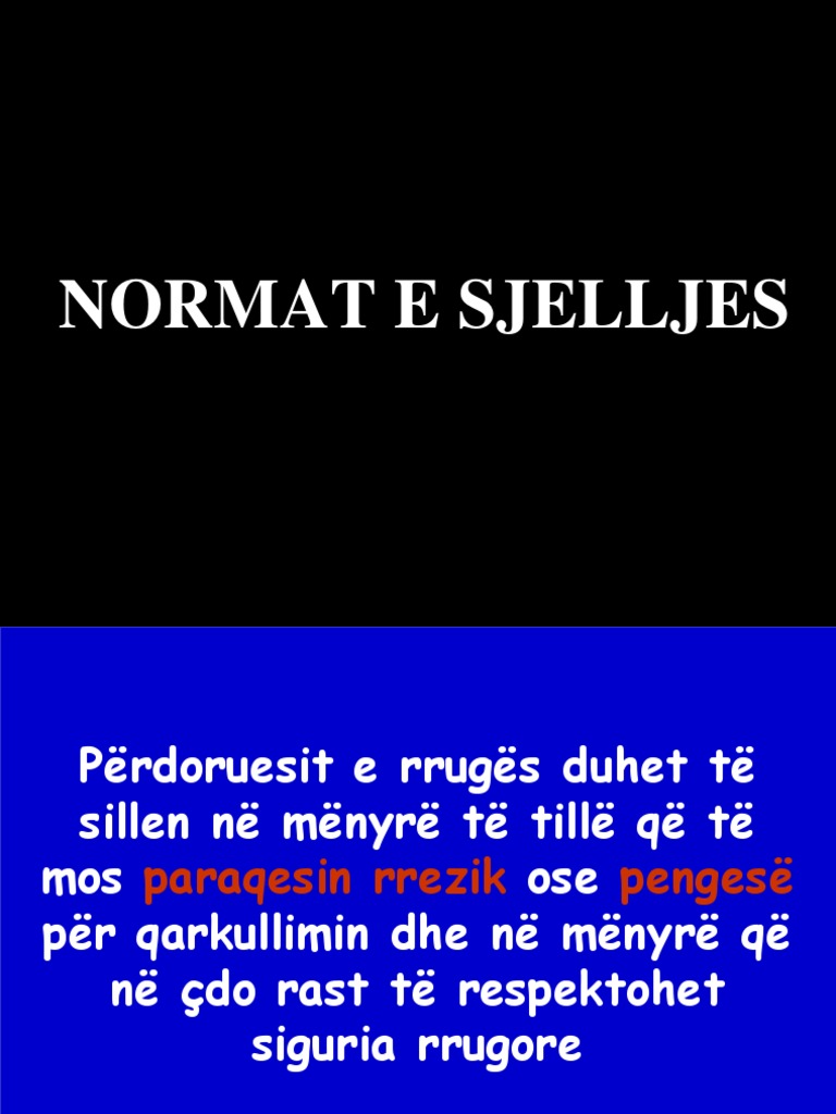 Teoria 15 Normat e Sjelljes, Situatat Ne Kryqzim, Shpejtesia | PDF
