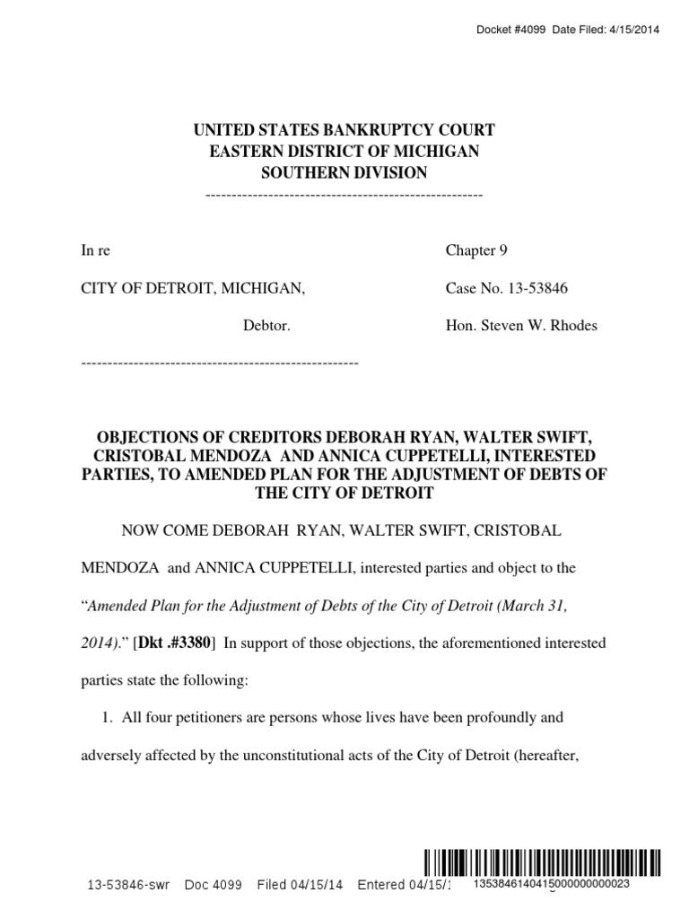 4.15.14 Swift Objection | PDF | Fourteenth Amendment To The United ...