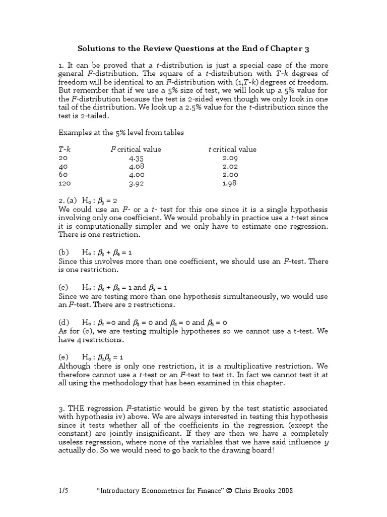 Chapter3 Solutions | Download Free PDF | Errors And Residuals | Regression Analysis