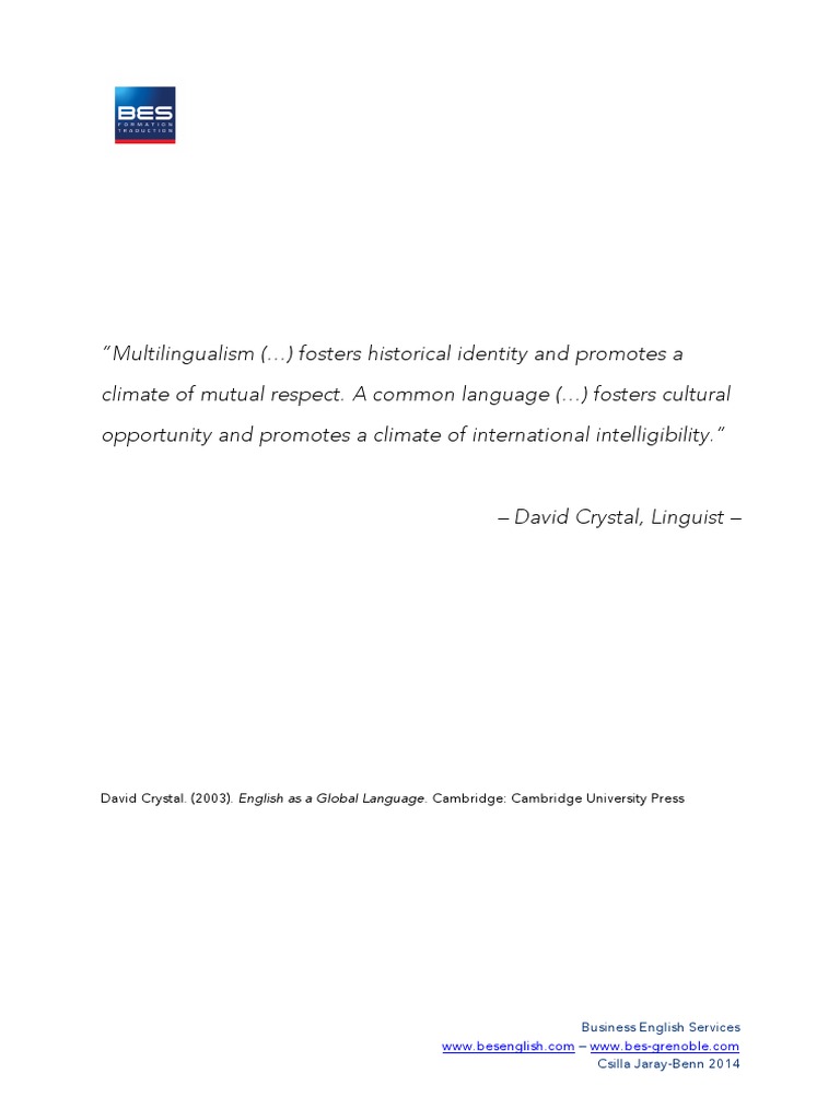 English As A Global Language | PDF