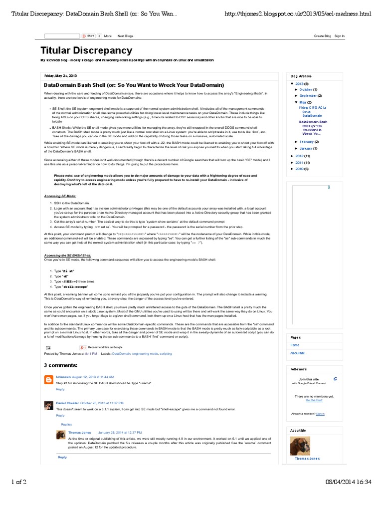 DataDomain Bash Shell | PDF | Shell (Computing) | Command Line Interface
