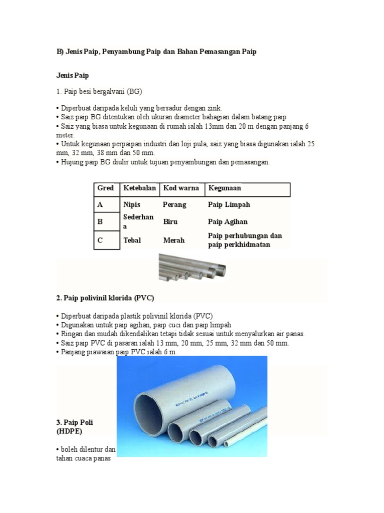 Nota Paip | PDF