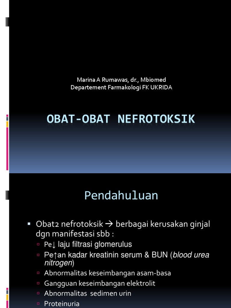 Obat-OBAT NEFROTOKSIK | PDF