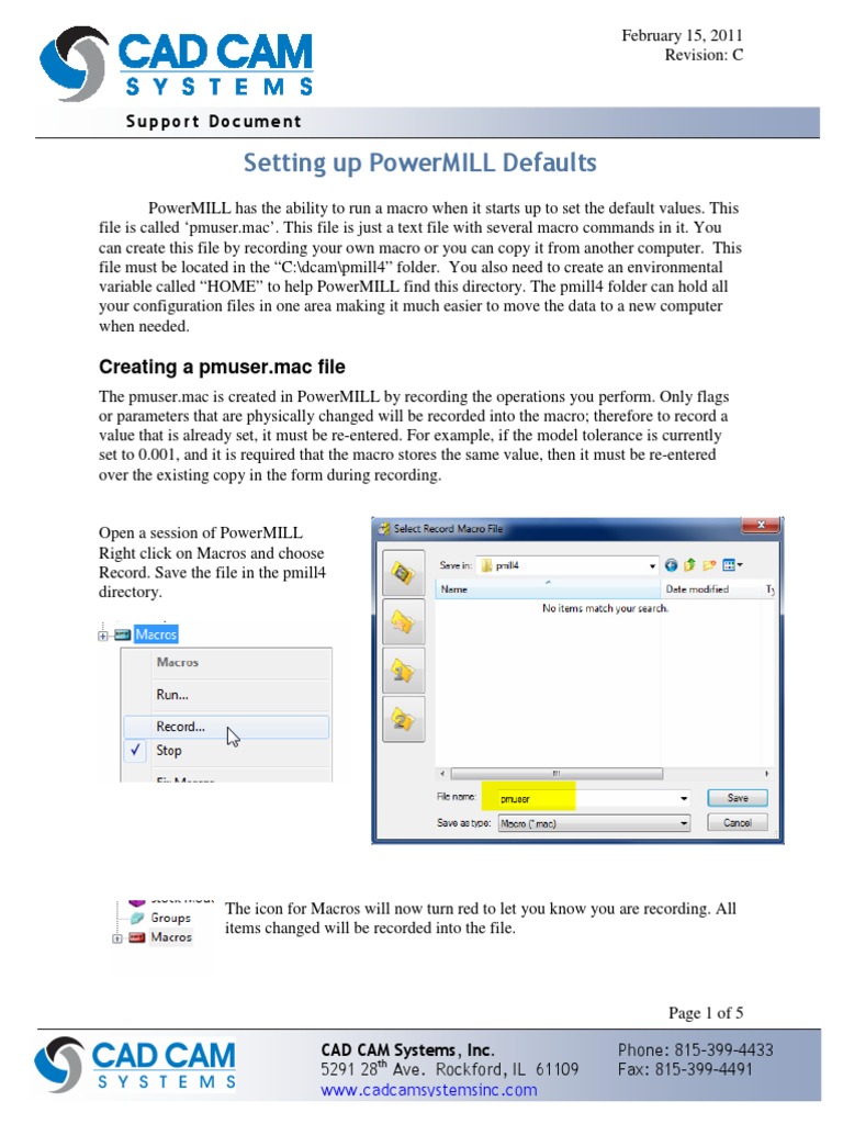 Setting Up PowerMill Defaults | PDF | Computer File | Numerical Control