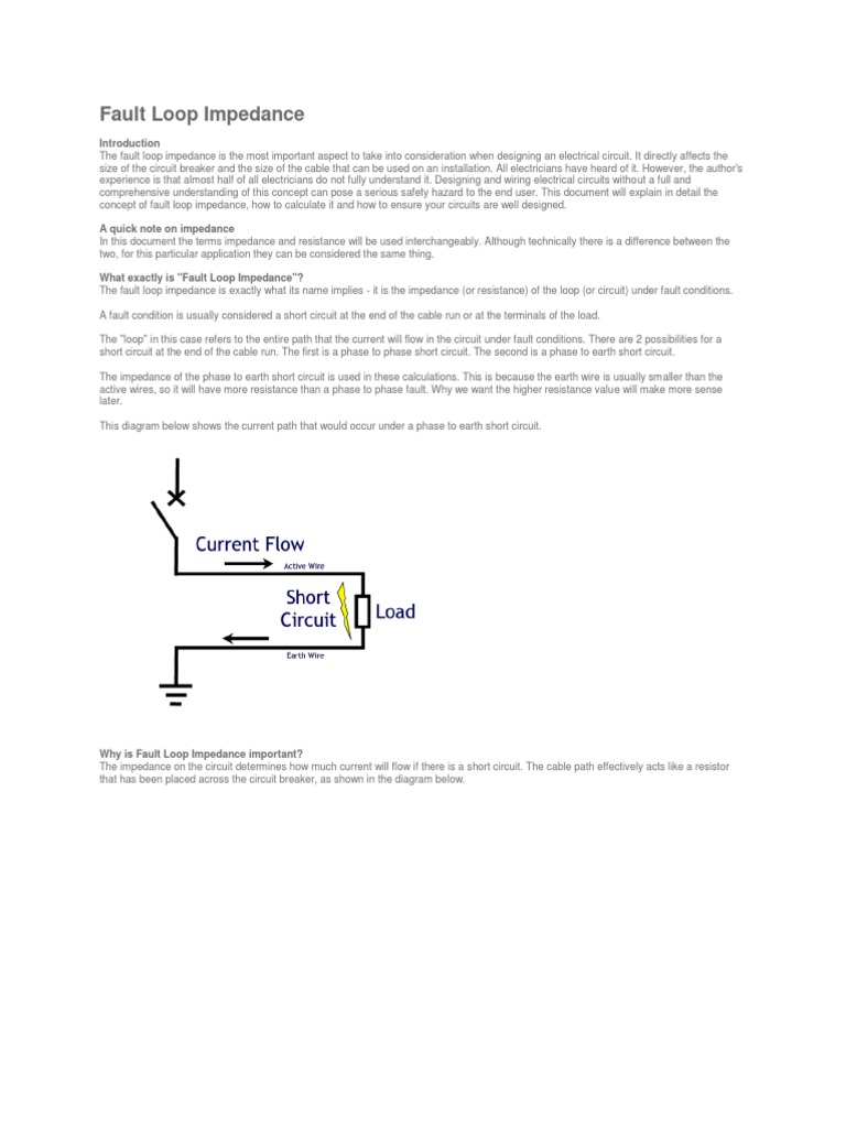 Earth Fault Loop Impedence | Electrical Resistance And Conductance ...