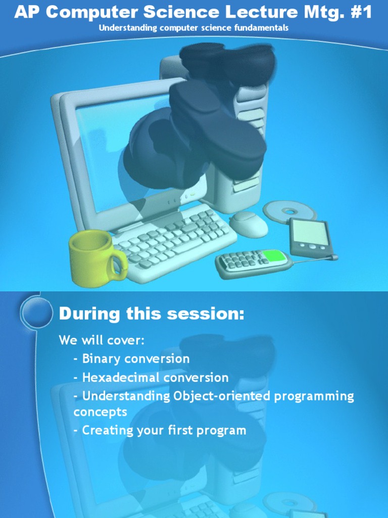 Ap Computer Science Lecture mtg1 | PDF | Object (Computer Science ...