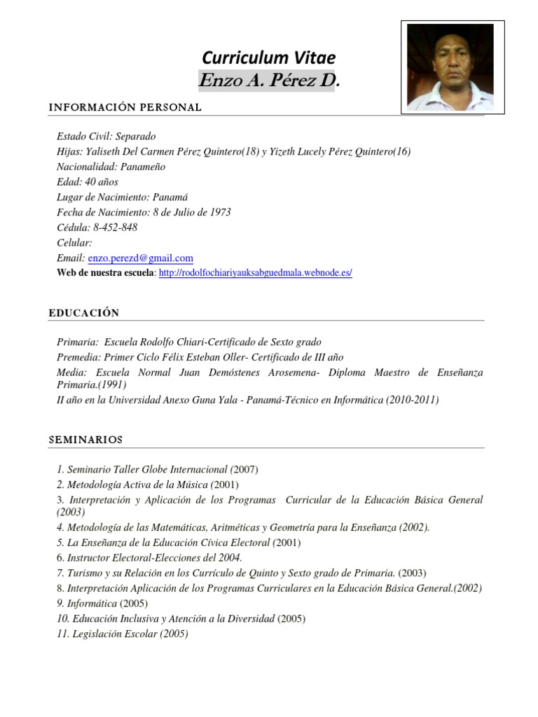 Enzo Curriculum | PDF | Panamá | Microsoft