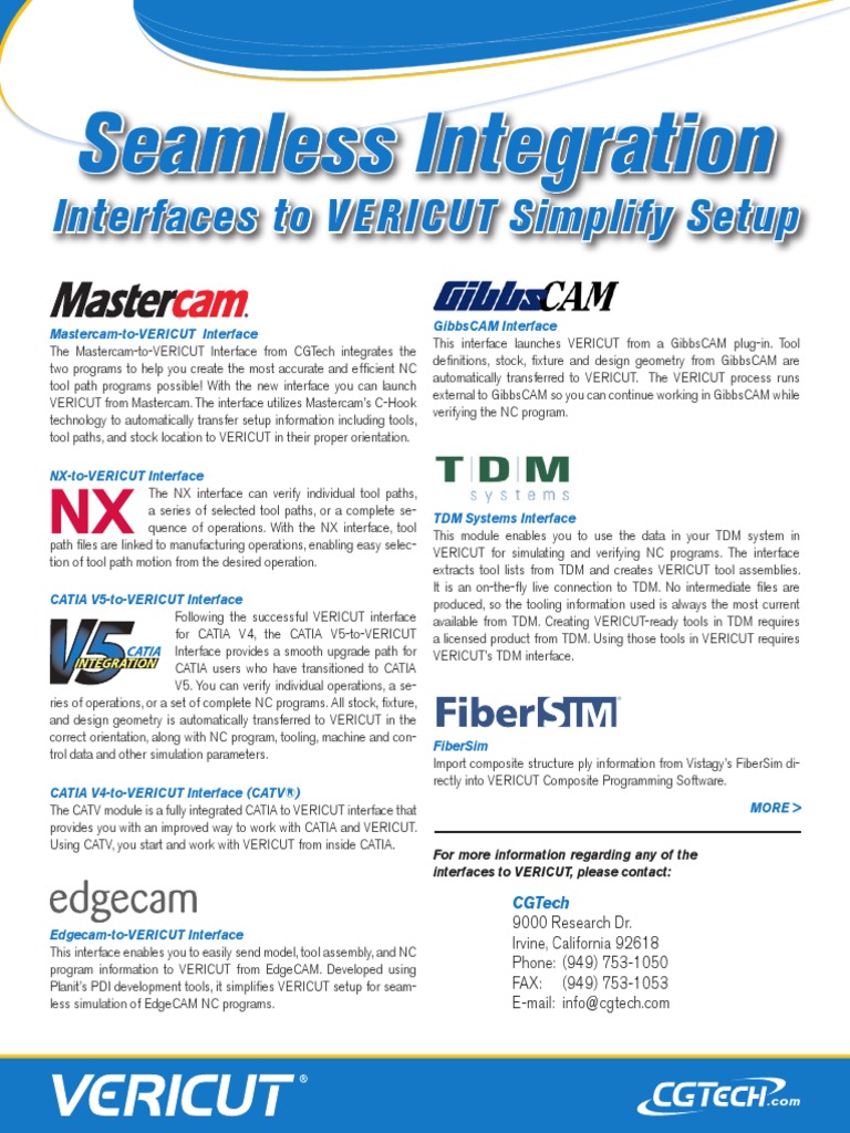 Vericut CAM Interfaces | PDF | Numerical Control | User Interface