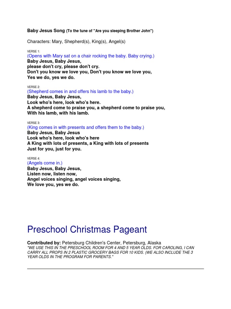 Baby Jesus Song | Winter Holidays | Christmas