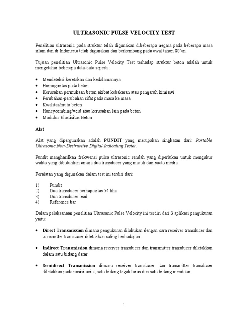 Metoda Upv Test | PDF