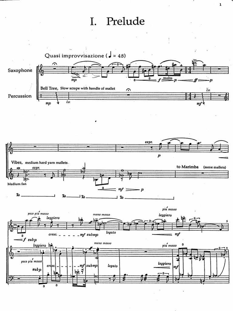 Suite For Alto Saxophone and Percussion-Charles Bestor-Saxo Alto y ...