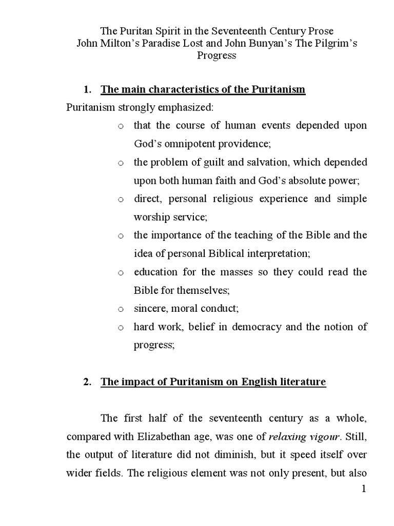 Milton & Bunyan | PDF | The Pilgrim's Progress | John Milton