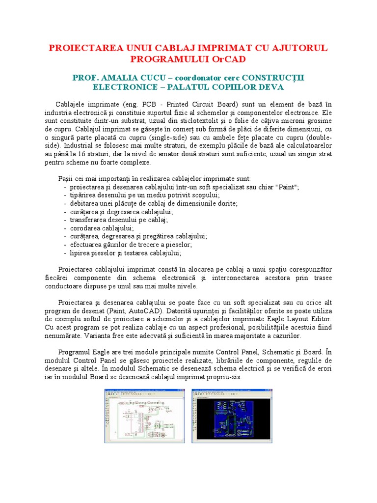 Proiectarea PCB Cu ORCAD | PDF