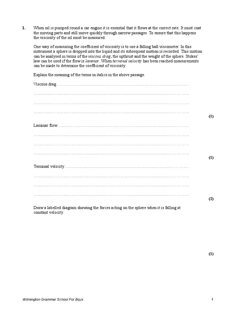 Viscosity Turbulance and Streamlined | PDF | Drag (Physics) | Viscosity