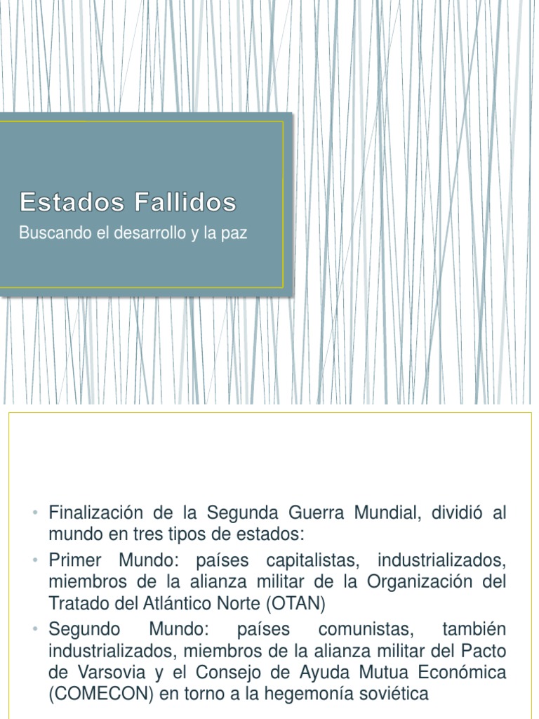 Estados Fallidos: Causas y Características | PDF | Estado fallido ...